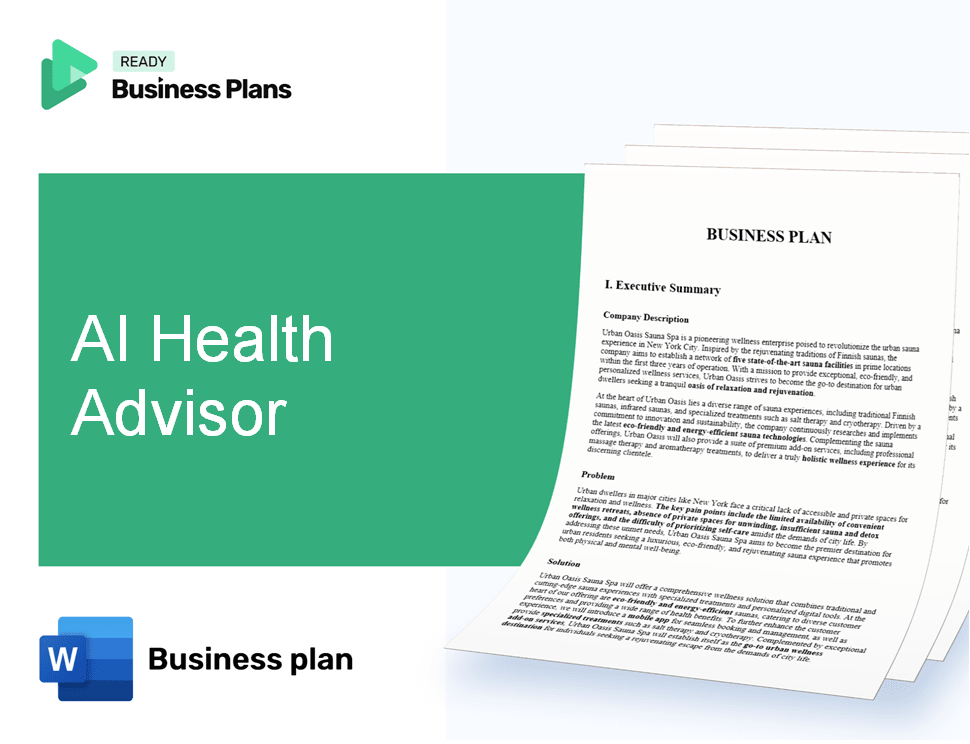AI Health Advisor Business Plan – SampleBusinessPlanTemplate.com