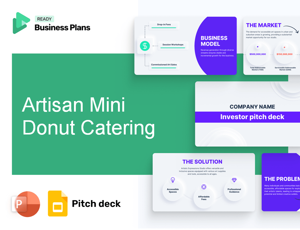 Artisan Mini Donut Catering Pitch Deck – ReadyBizPlans.com