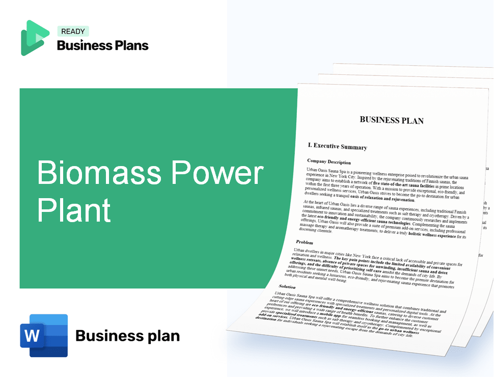 Biomass Power Plant Business Plan – SampleBusinessPlanTemplate.com