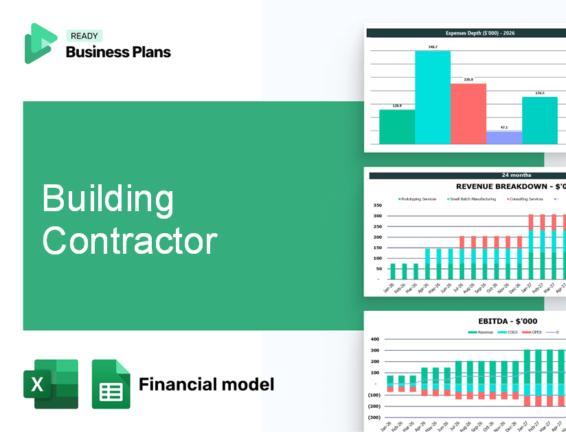 Building Contractor Financial Model – SampleBusinessPlanTemplate.com