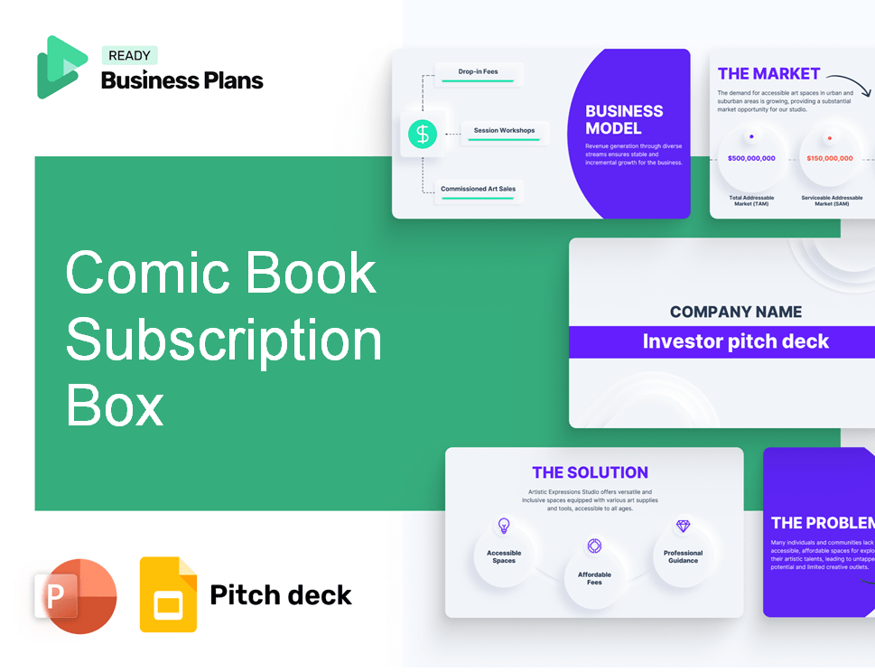 Comic Book Subscription Box Pitch Deck – SampleBusinessPlanTemplate.com