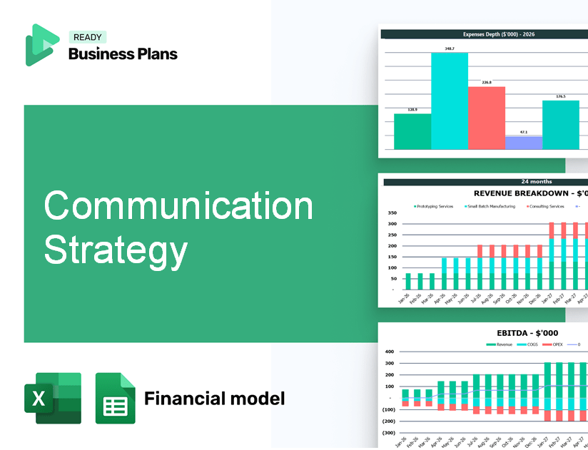 Communication Strategy Financial Model – ReadyBizPlans.com