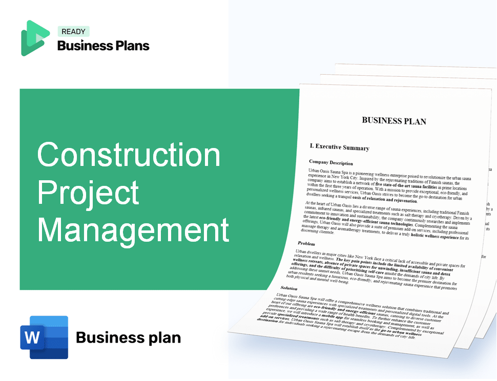 Construction Project Management Business Plan – ReadyBizPlans.com