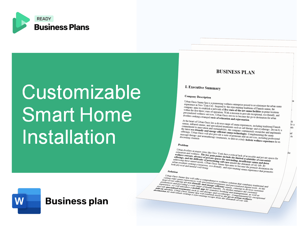 Customizable Smart Home Installation Business Plan ...