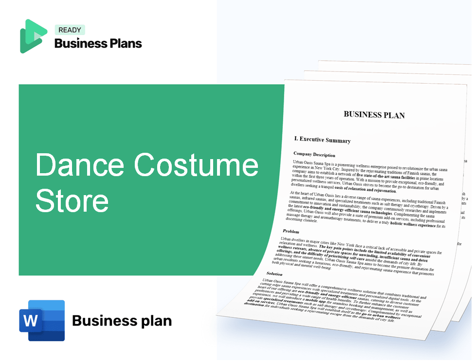 Dance Costume Store Business Plan – SampleBusinessPlanTemplate.com