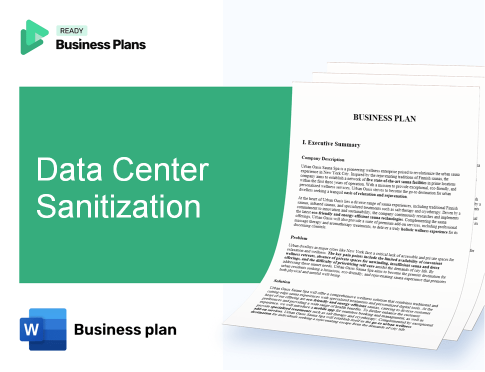 Data Center Sanitization Business Plan – ReadyBizPlans.com