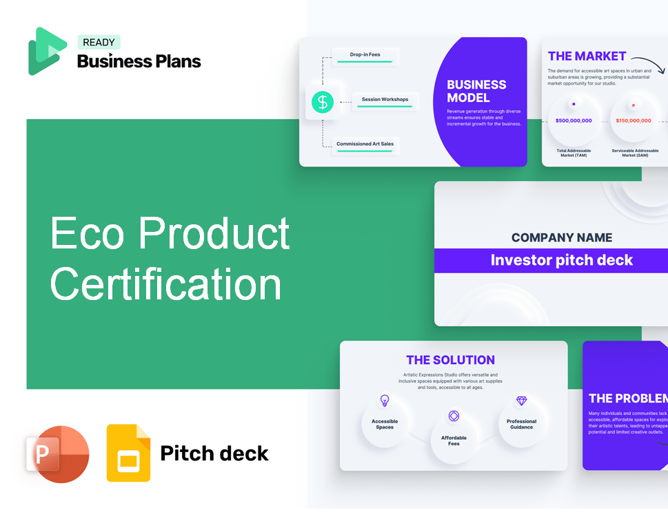 Eco Product Certification Pitch Deck – SampleBusinessPlanTemplate.com