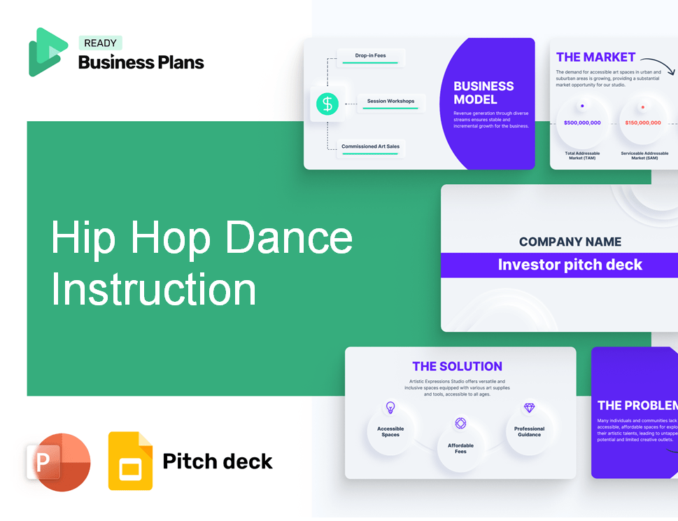 Hip Hop Dance Instruction Pitch Deck – ReadyBizPlans.com