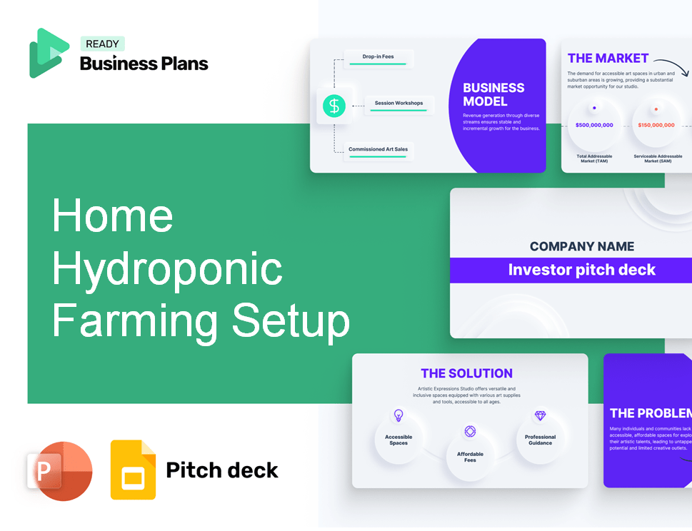 Home Hydroponic Farming Setup Pitch Deck – ReadyBizPlans.com