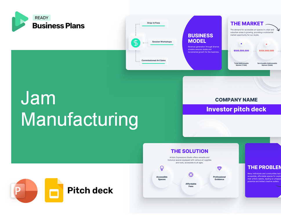 Jam Manufacturing Pitch Deck – SampleBusinessPlanTemplate.com