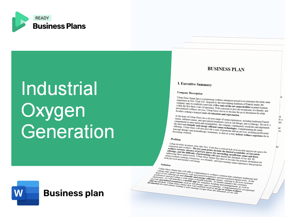 Industrial Oxygen Generation Business Plan – SampleBusinessPlanTemplate.com