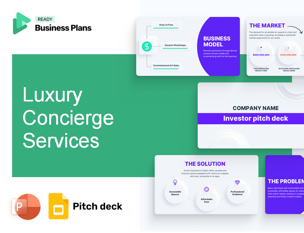 Luxury Concierge Services Pitch Deck – SampleBusinessPlanTemplate.com