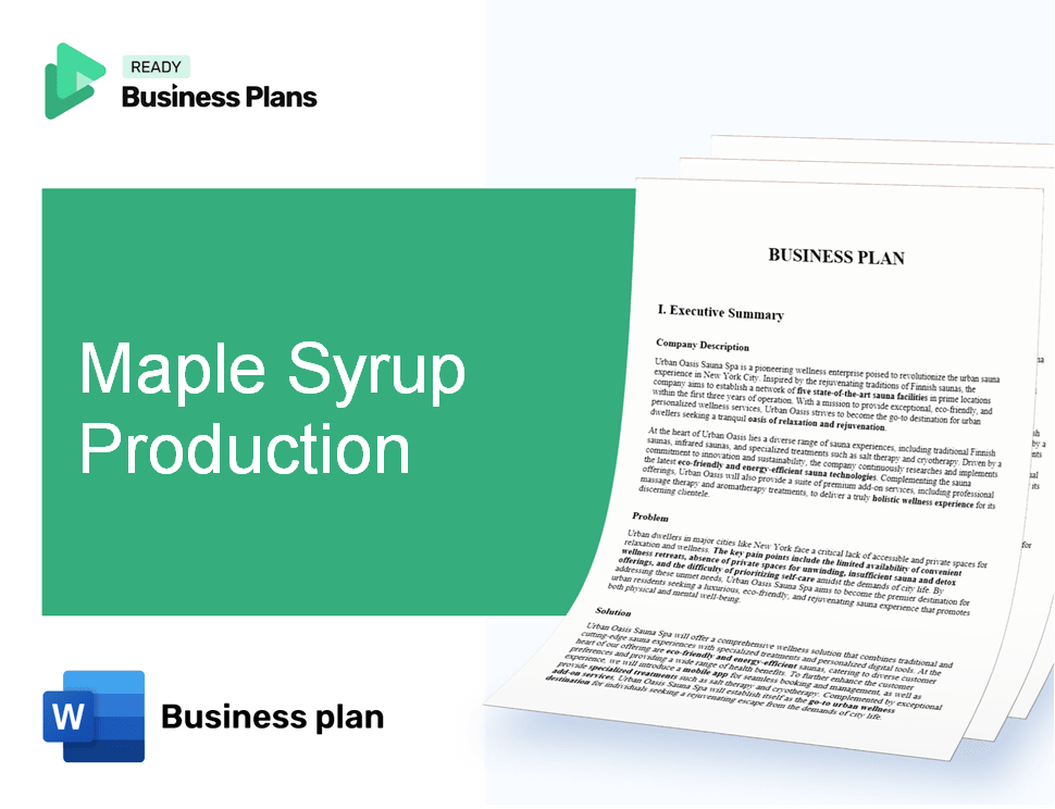 Maple Syrup Production Business Plan – SampleBusinessPlanTemplate.com