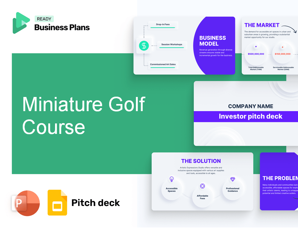 Miniature Golf Course Pitch Deck – SampleBusinessPlanTemplate.com
