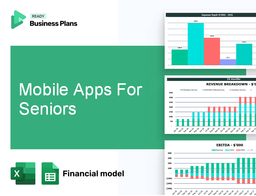 Mobile Apps For Seniors Financial Model – ReadyBizPlans.com