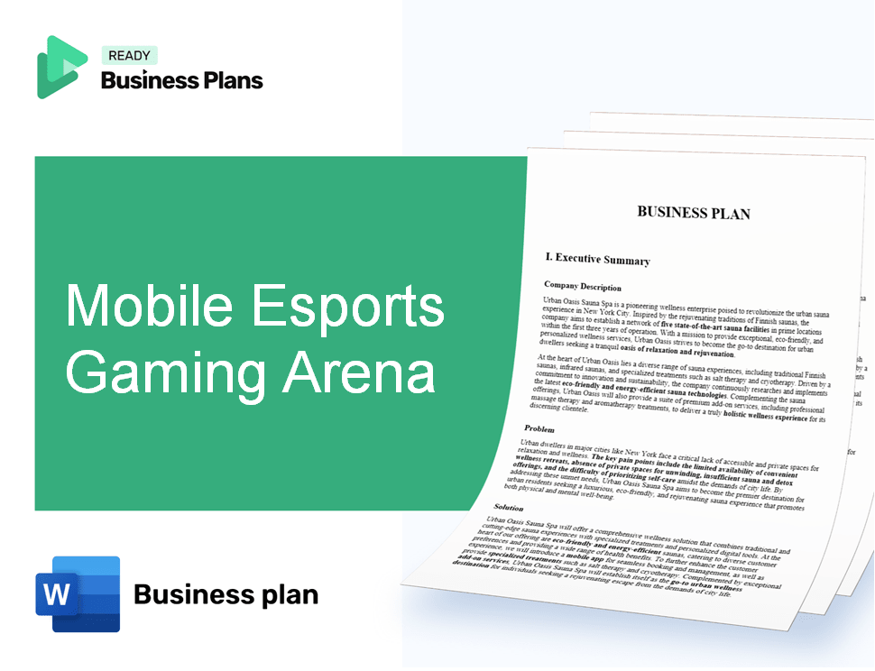 Mobile Esports Gaming Arena Business Plan – SampleBusinessPlanTemplate.com
