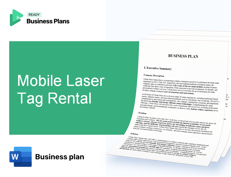 Mobile Laser Tag Rental Business Plan – SampleBusinessPlanTemplate.com