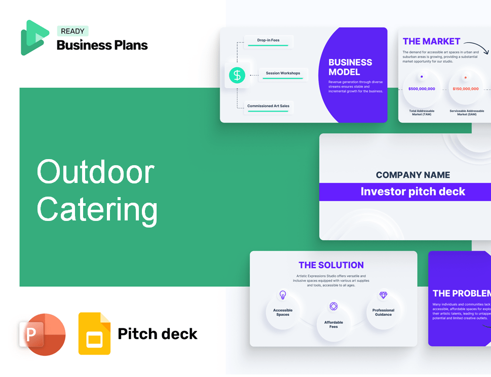 Outdoor Catering Pitch Deck – ReadyBizPlans.com