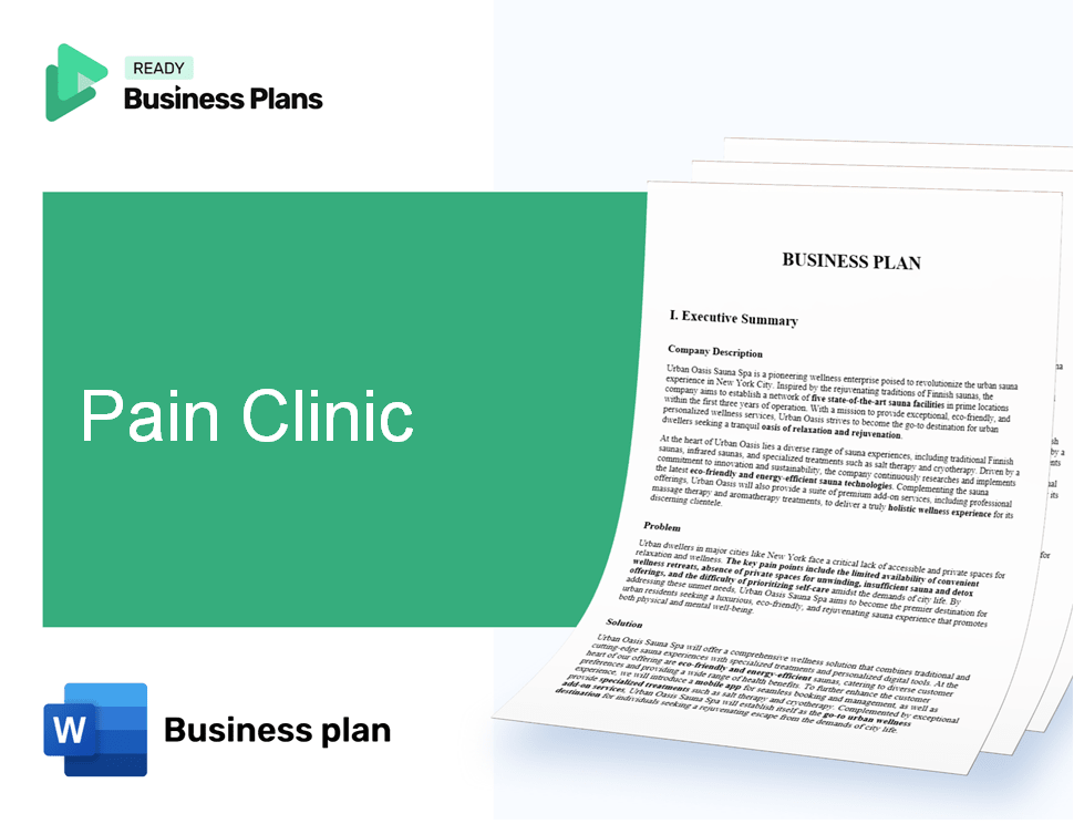 Pain Clinic Business Plan – SampleBusinessPlanTemplate.com
