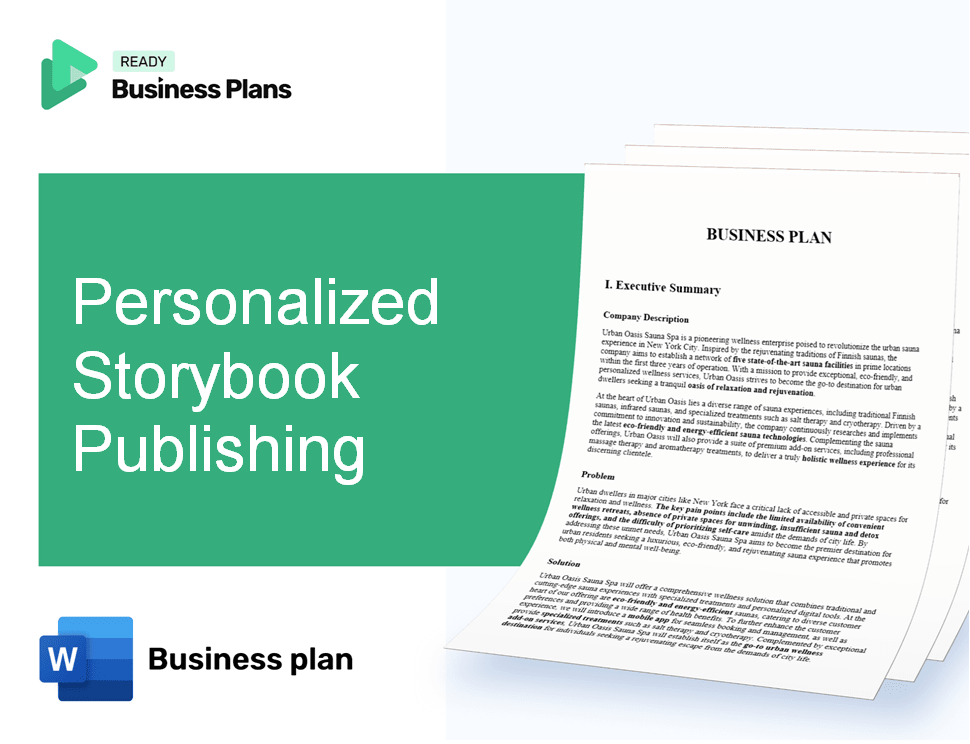 Personalized Storybook Publishing Business Plan ...