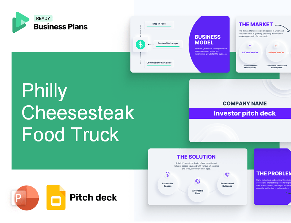Philly Cheesesteak Food Truck Pitch Deck – SampleBusinessPlanTemplate.com