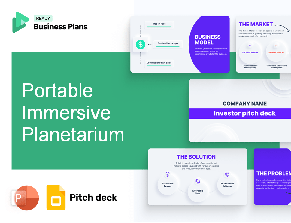 Portable Immersive Planetarium Pitch Deck – SampleBusinessPlanTemplate.com