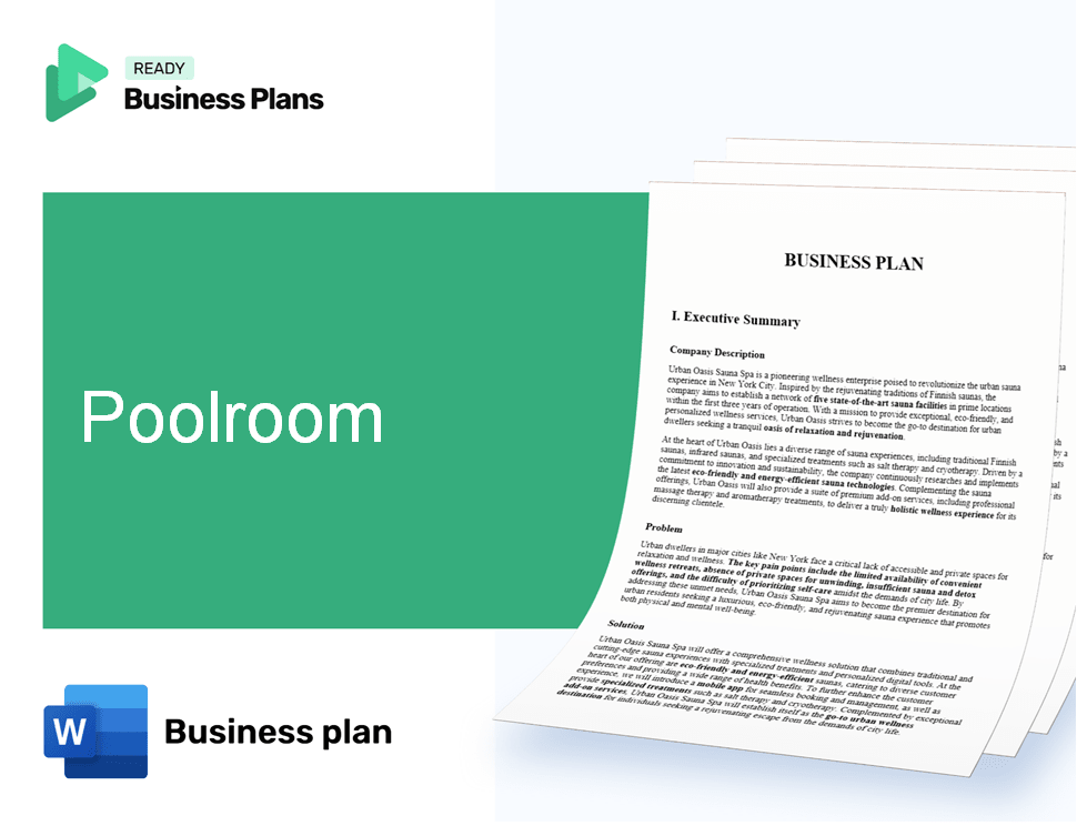 Poolroom Business Plan – SampleBusinessPlanTemplate.com