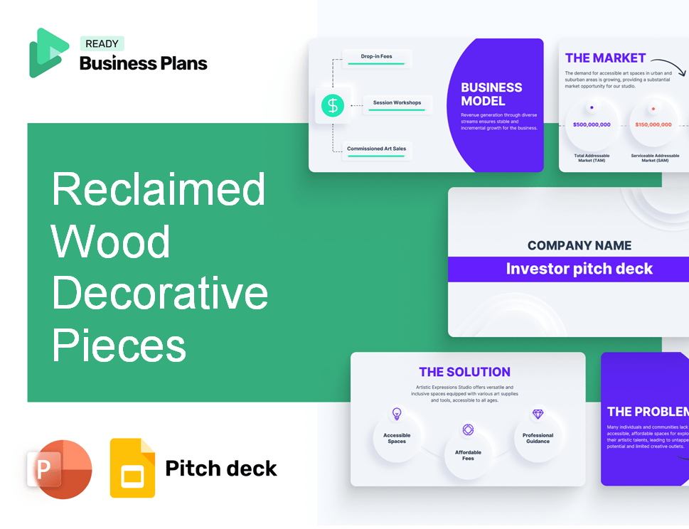 Reclaimed Wood Decorative Pieces Pitch Deck – ReadyBizPlans.com