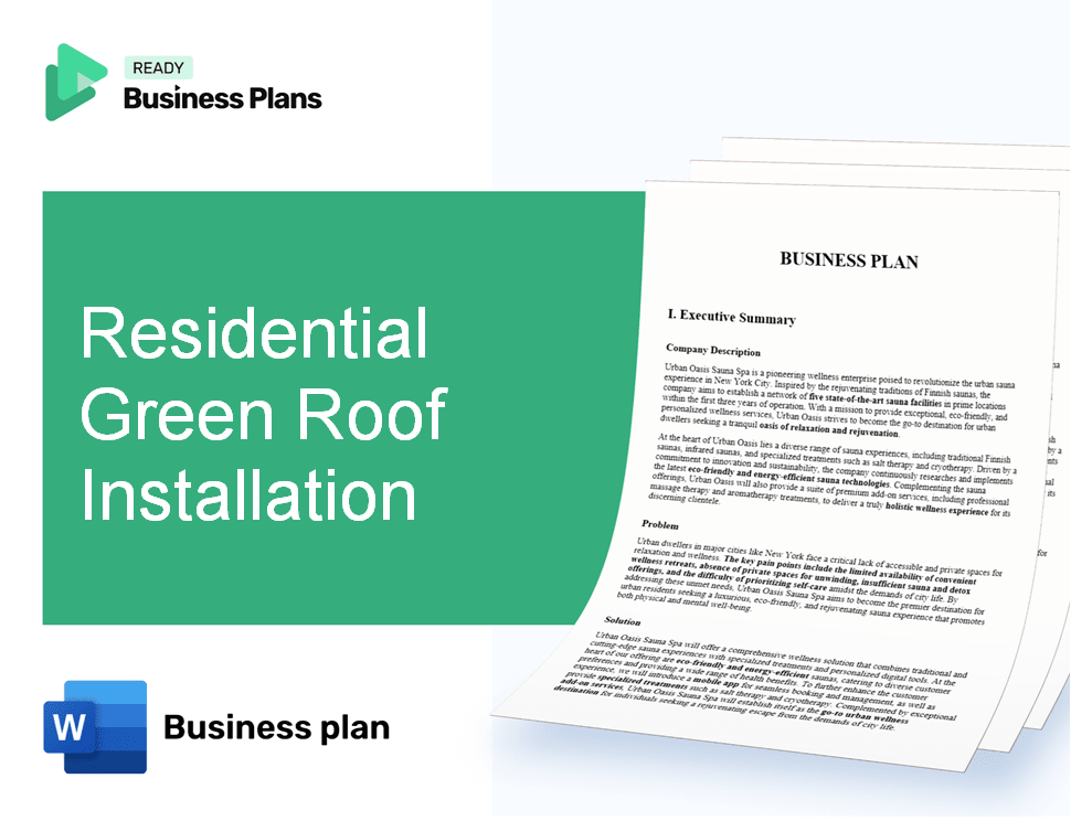 Residential Green Roof Installation Business Plan ...
