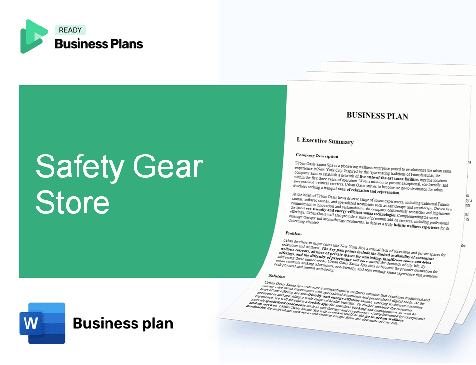 Safety Gear Store Business Plan – SampleBusinessPlanTemplate.com