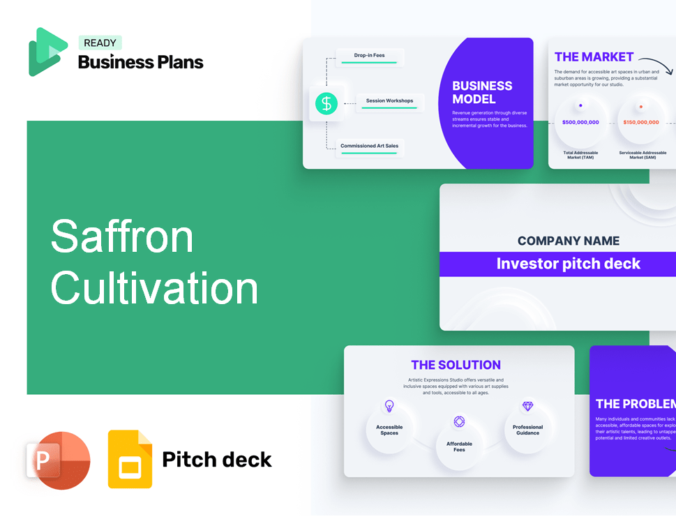 Saffron Cultivation Pitch Deck – SampleBusinessPlanTemplate.com
