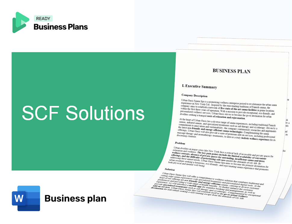 SCF Solutions Business Plan – SampleBusinessPlanTemplate.com