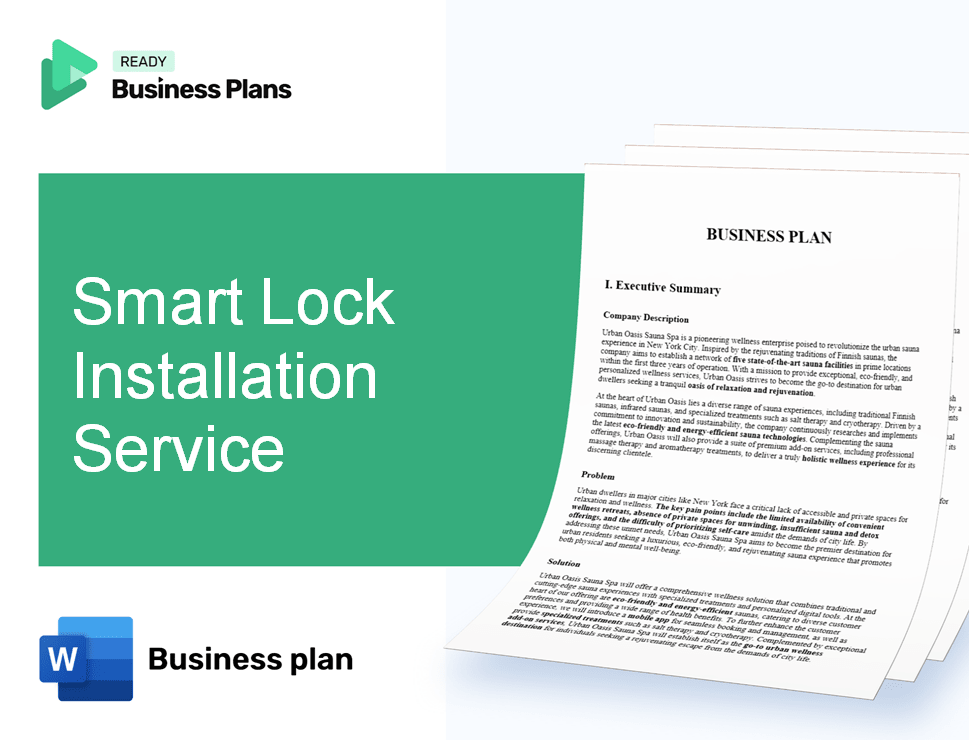 Smart Lock Installation Service Business Plan – ReadyBizPlans.com