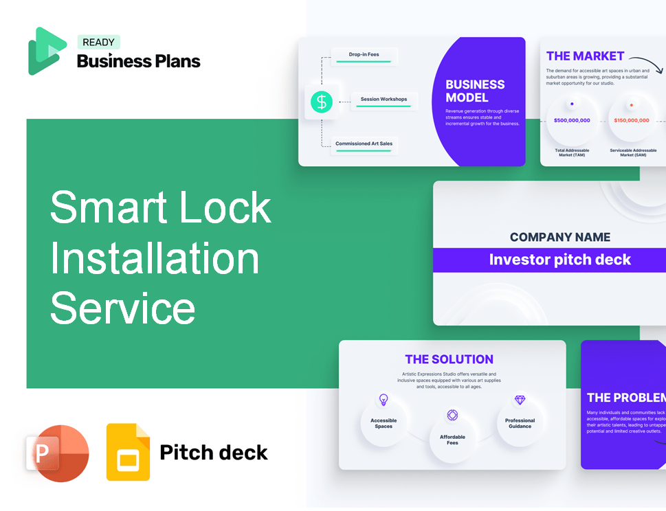 Smart Lock Installation Service Pitch Deck – SampleBusinessPlanTemplate.com