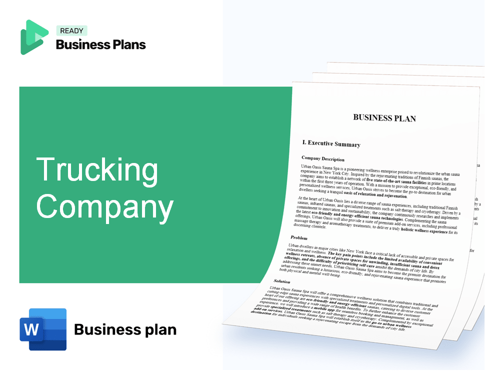 Trucking Company Business Plan – ReadyBizPlans.com