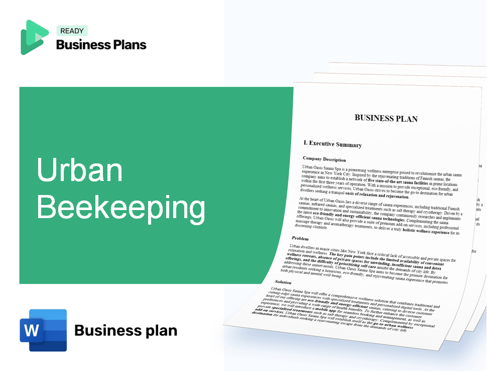 Urban Beekeeping Business Plan – ReadyBizPlans.com