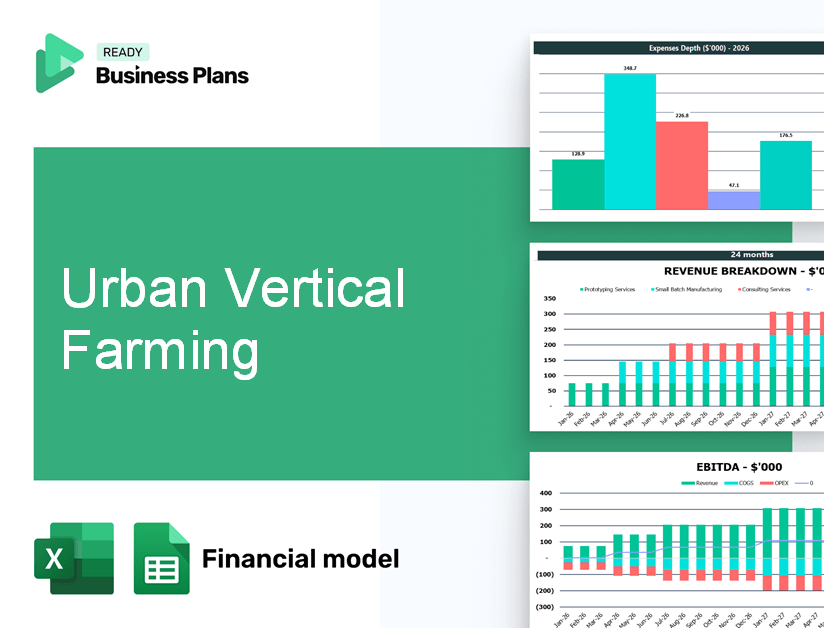 Urban Vertical Farming Financial Model – ReadyBizPlans.com