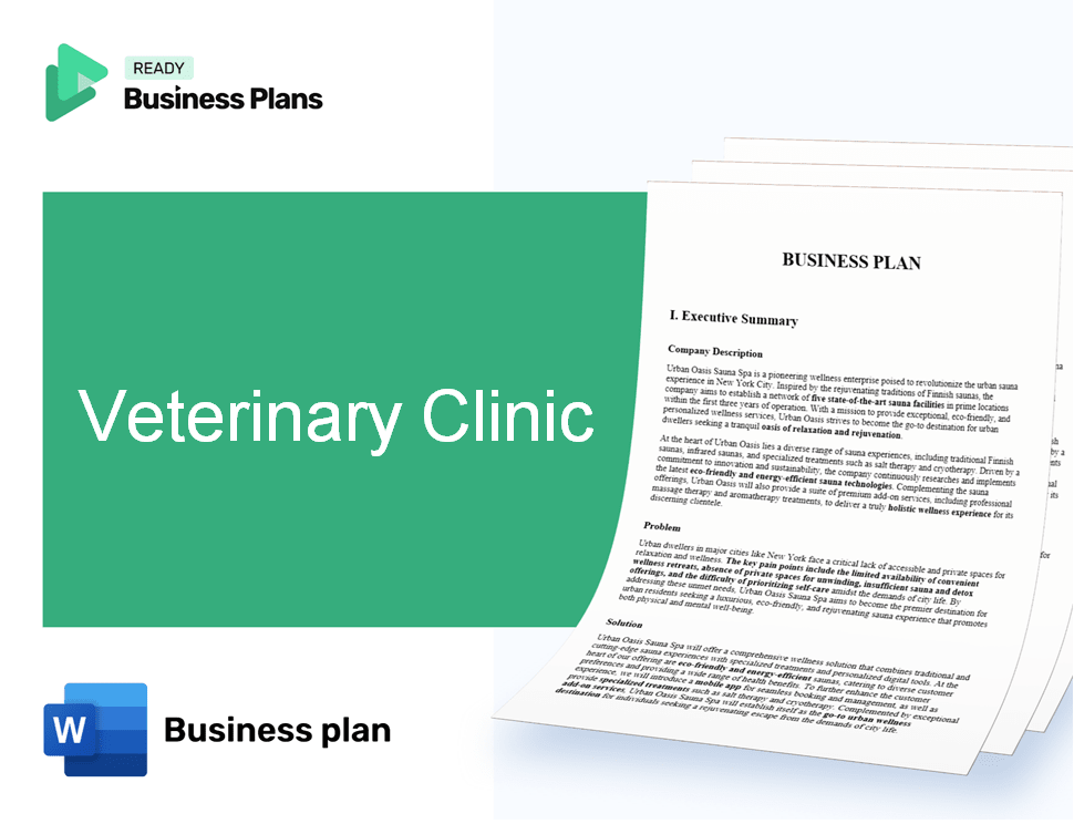 Veterinary Clinic Business Plan – SampleBusinessPlanTemplate.com
