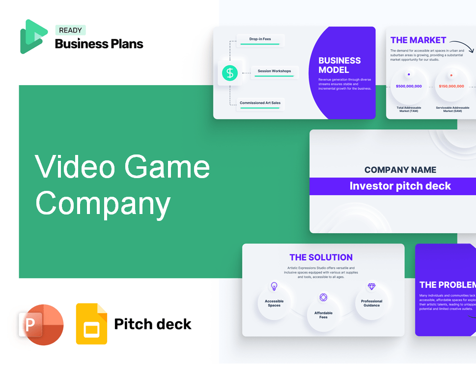 Video Game Company Pitch Deck – ReadyBizPlans.com
