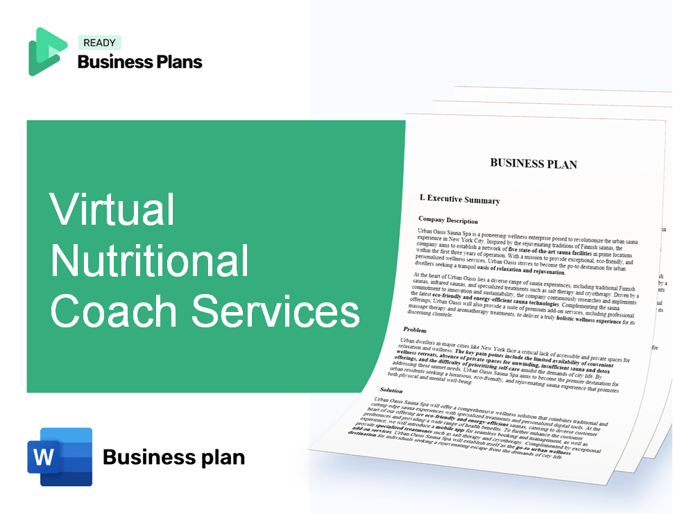 Virtual Nutritional Coach Services Business Plan ...