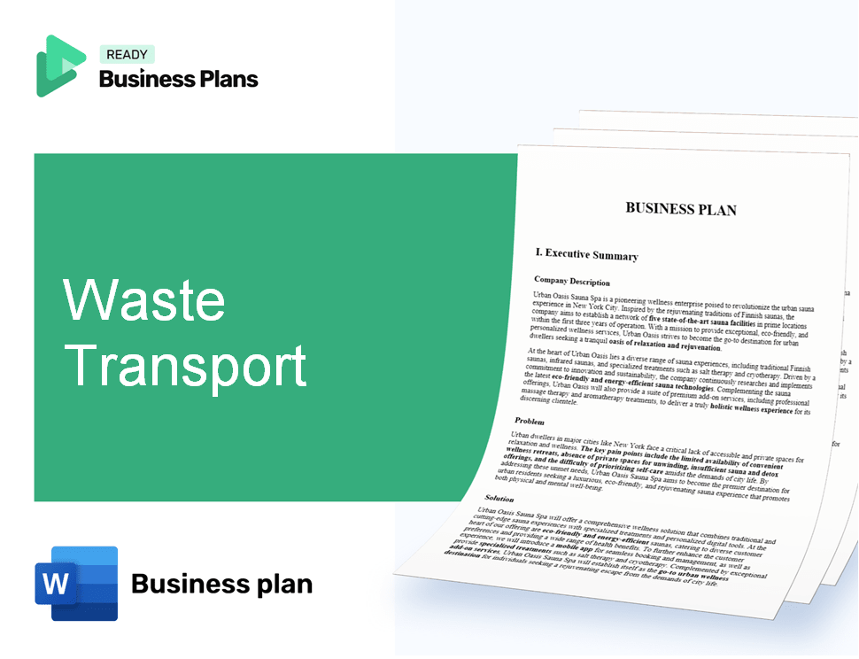 Waste Transport Business Plan – ReadyBizPlans.com